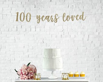 Happy 100th Birthday Banner | Etsy