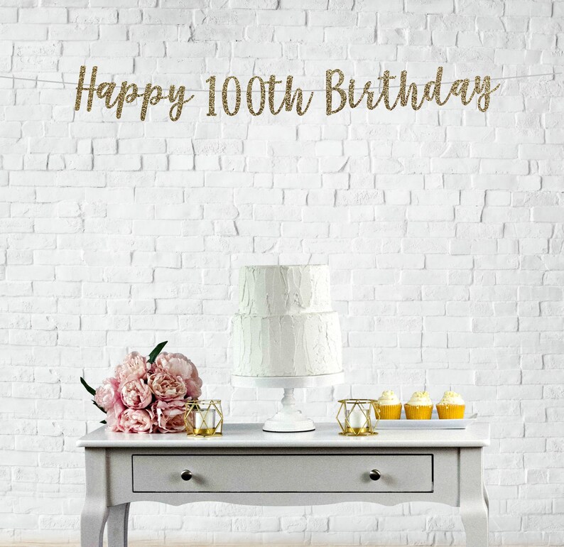 Happy 100th Birthday Banner Cheers to 100 Years Banner Happy - Etsy