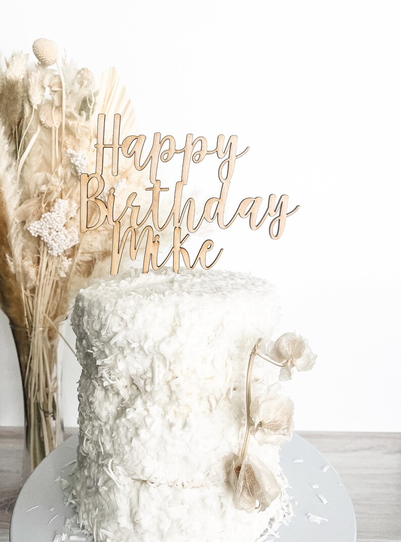 Happy Birthday Cake Topper, Premium Custom Cake Topper, Birthday for ...