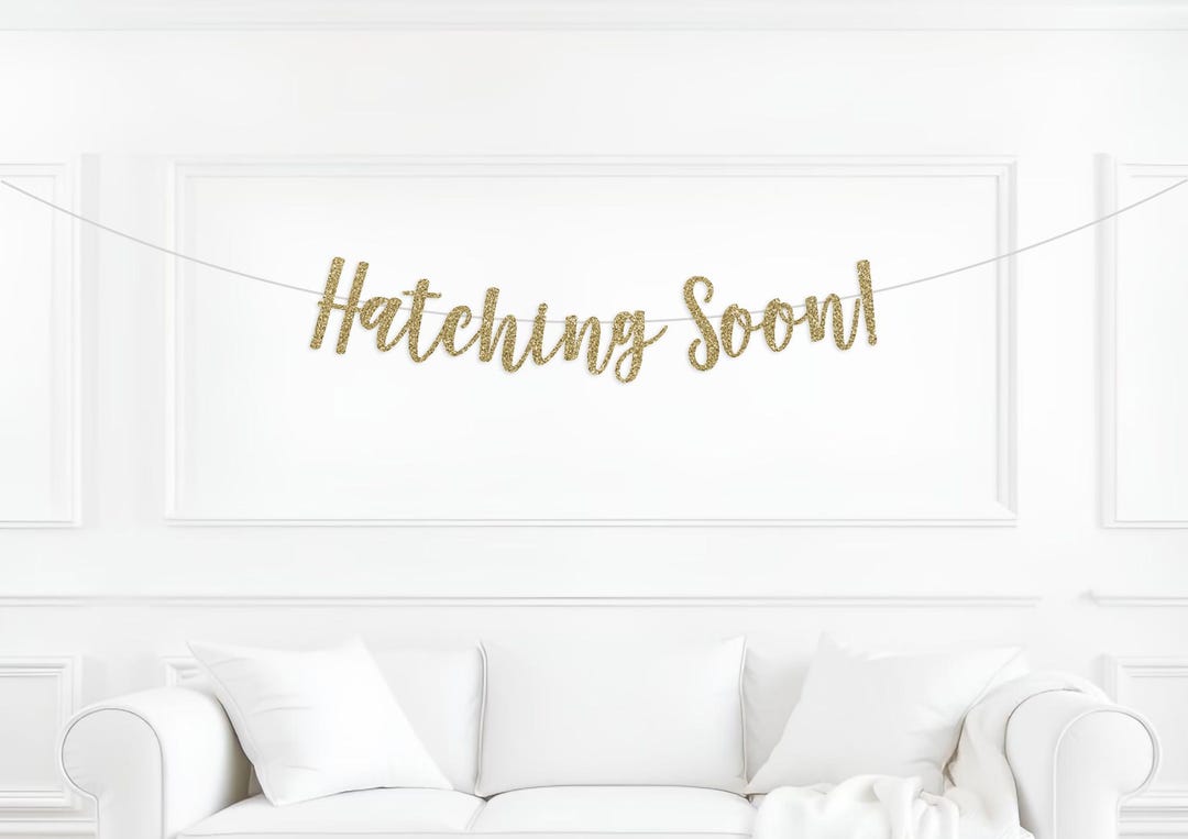 Hatching Soon Banner, Baby Shower Decorations, Welcome Baby Sign, Baby ...