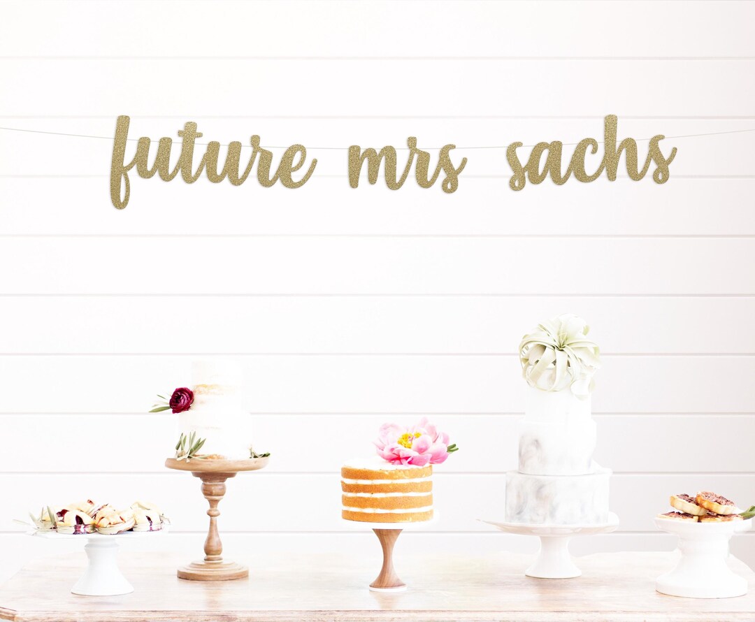 Future Mrs Banner, Custom Banner, Bridal Shower Banner, Engagement ...