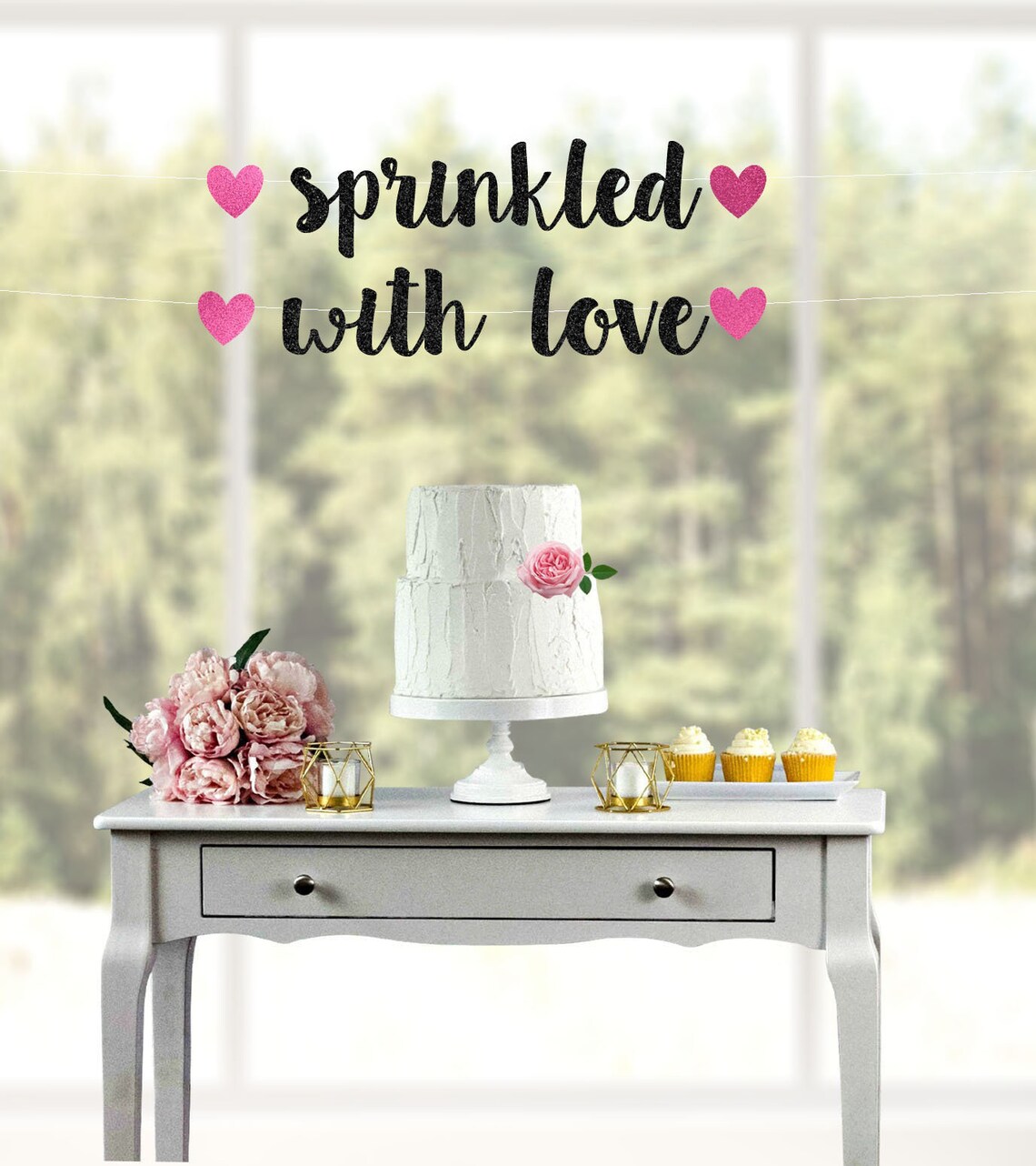 Sprinkled With Love Banner Baby Shower Banner Its a Girl - Etsy