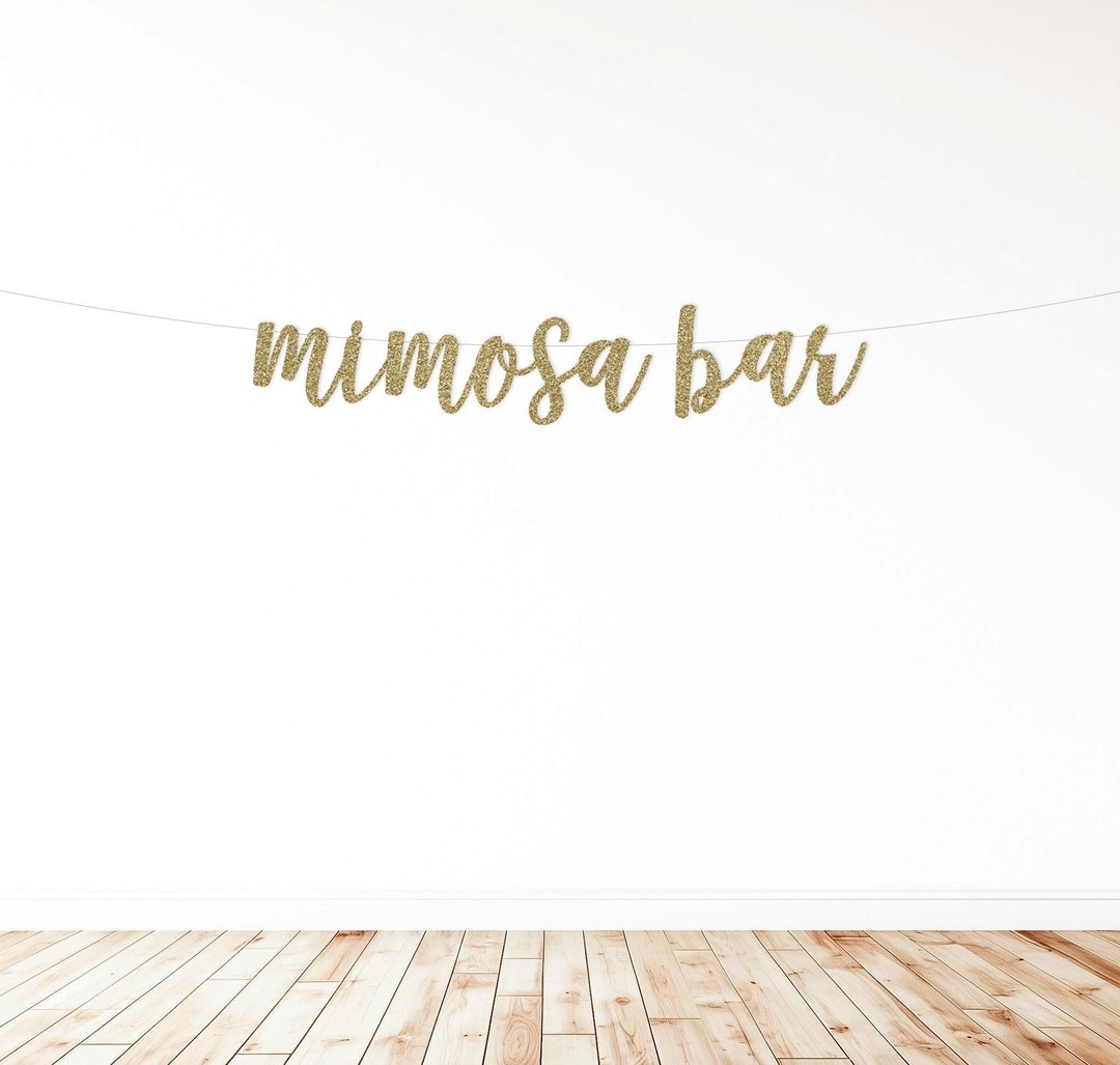 Mimosa Bar Cursive Banner | Bachelorette Party Decorations Bridal ...