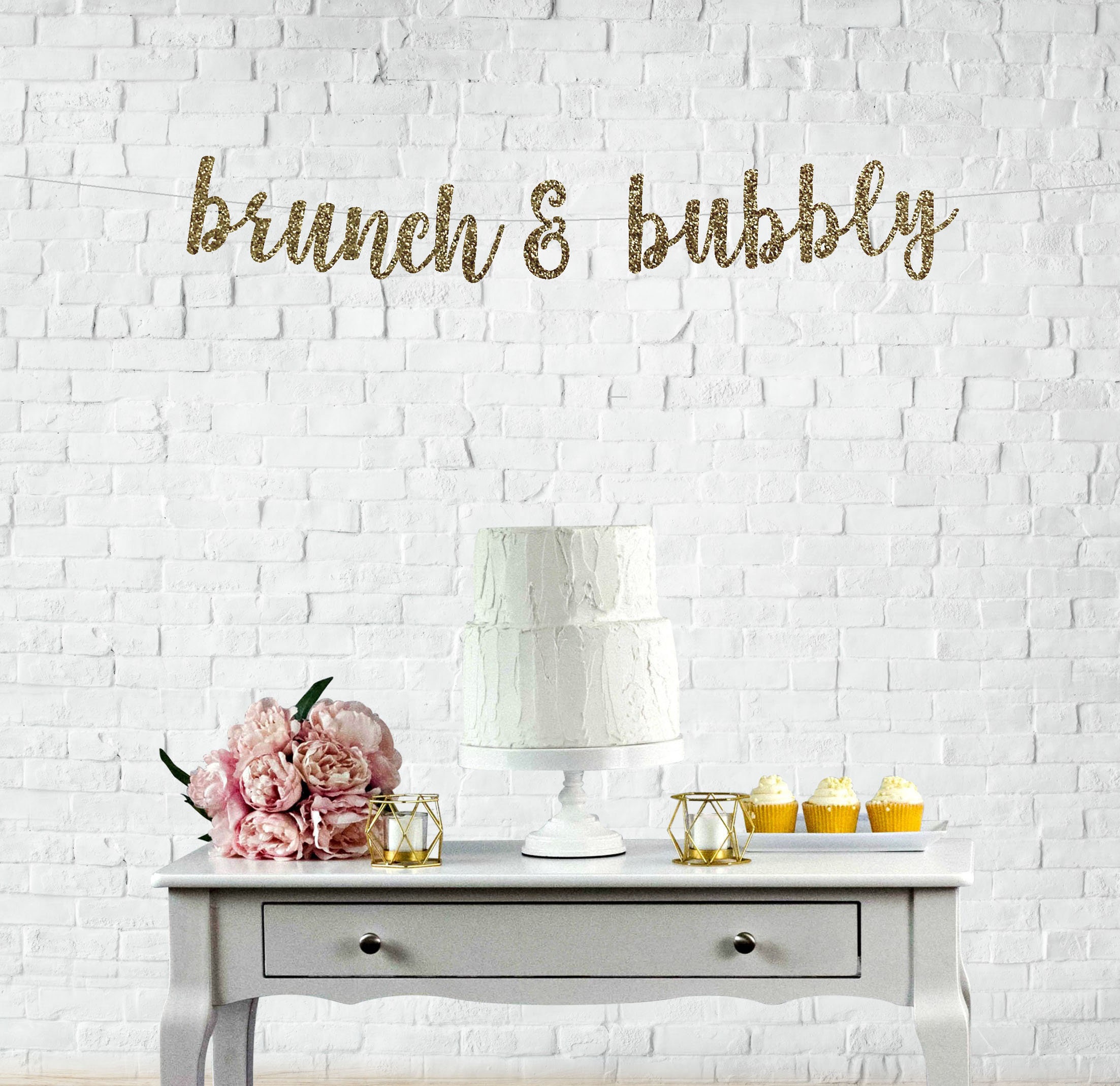 Brunch & bubbly banner l Bridal Shower Banner Bachelorette | Etsy