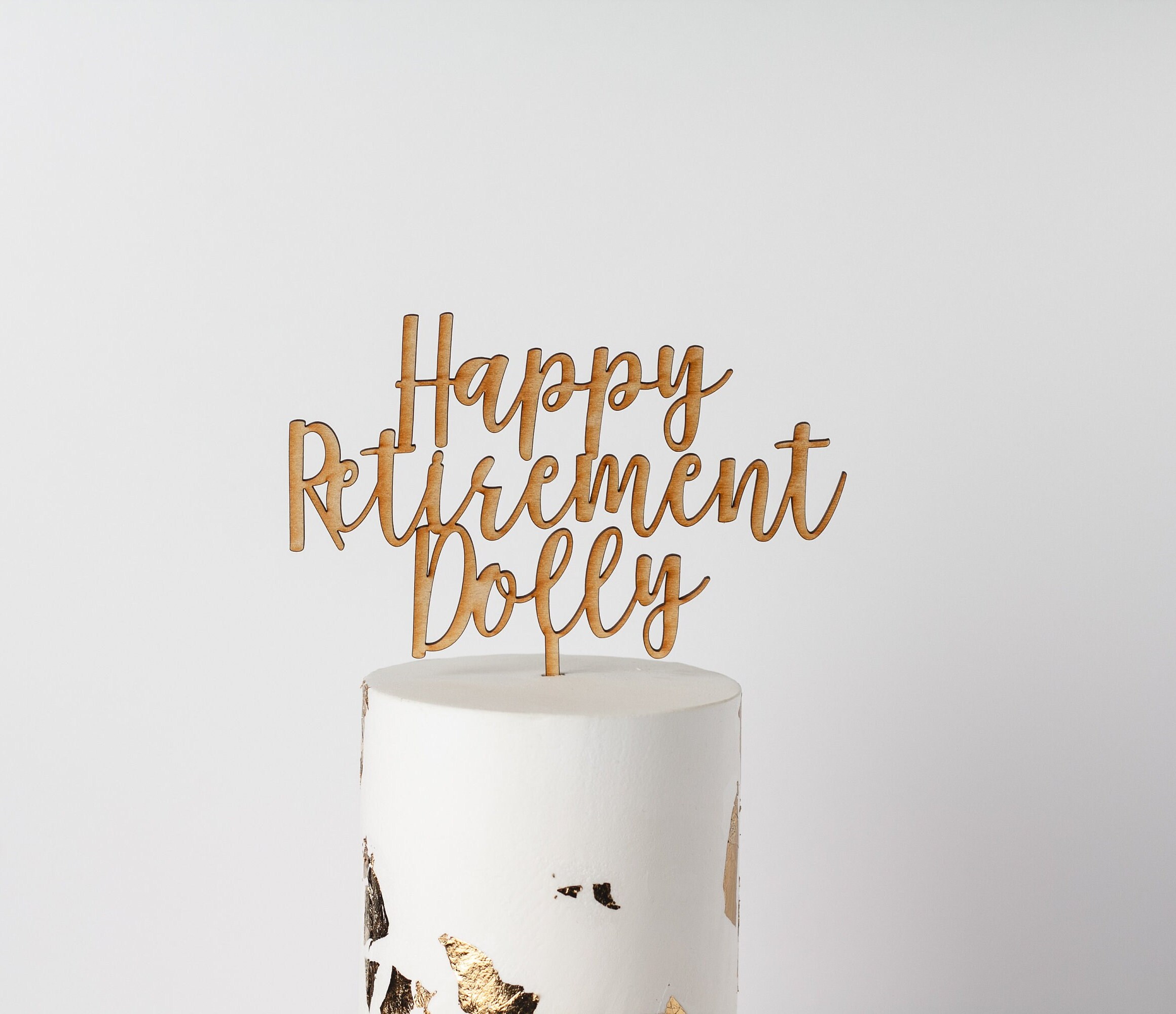 Happy Retirement Cake Topper, Premium Custom Cake Topper, Retirement ...