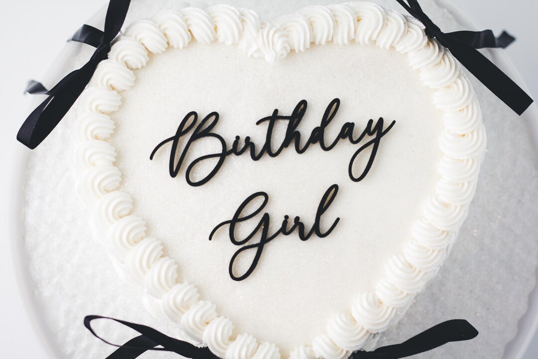 Name Cake Charm, Custom Name Cake Topper, Acrylic Cake Topper, Wood ...