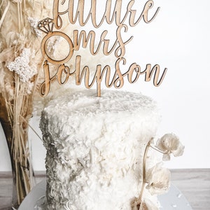 Custom Cake Topper, Future Mrs Cake Topper, Bridal Shower, Miss to Mrs ...