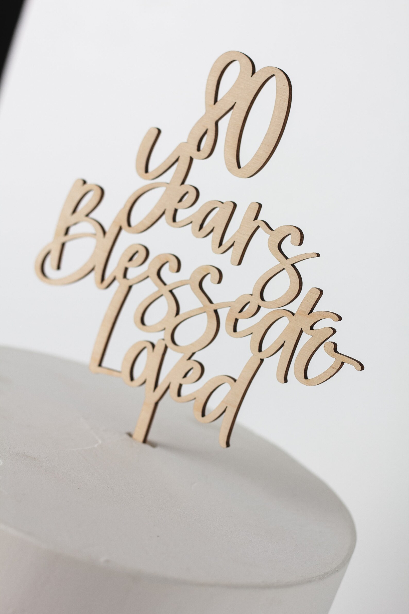 80 Years Blessed & Loved, 80th Birthday, 80th Birthday, 80 Cake Topper ...