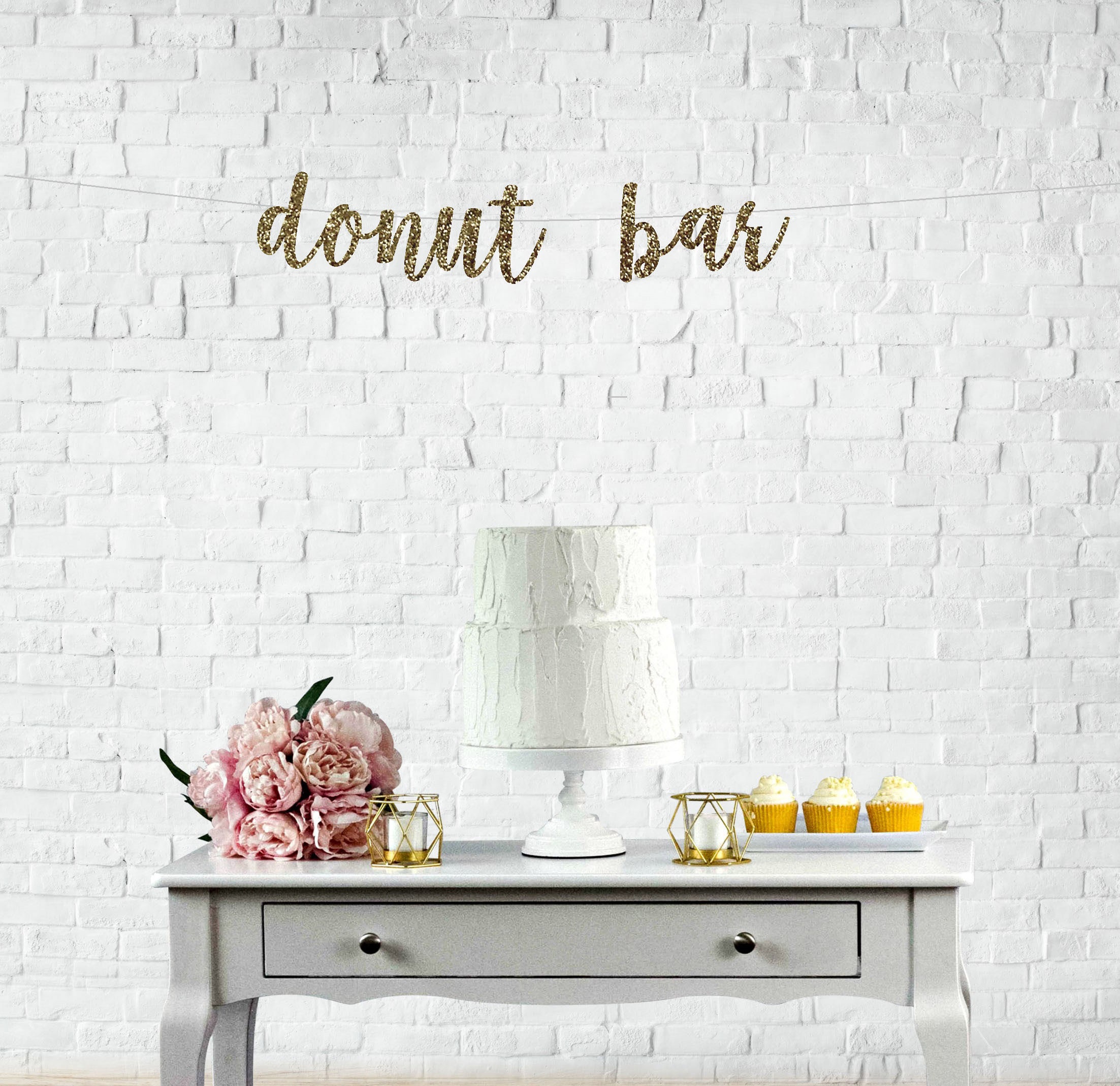 Donut Bar Banner Dessert Table Cake Table Donut Party | Etsy