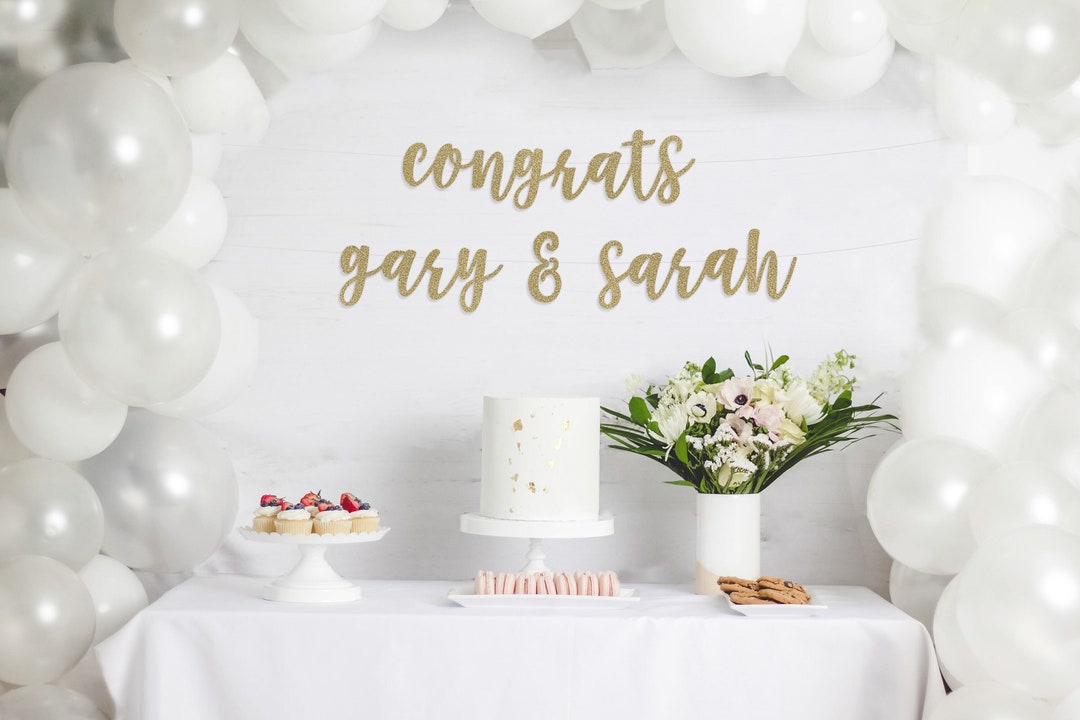 Congratulations, Custom Banner, Engagement Party Sign, Engagement ...