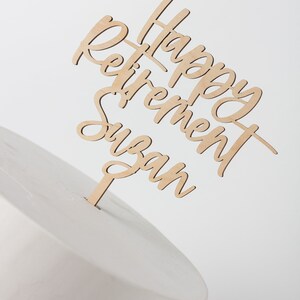 Happy Retirement Cake Topper, Premium Custom Cake Topper, Retirement ...