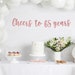 Cheers to 65 Years, 65 Years Blessed Banner, 65th Birthday Banner, 65th ...