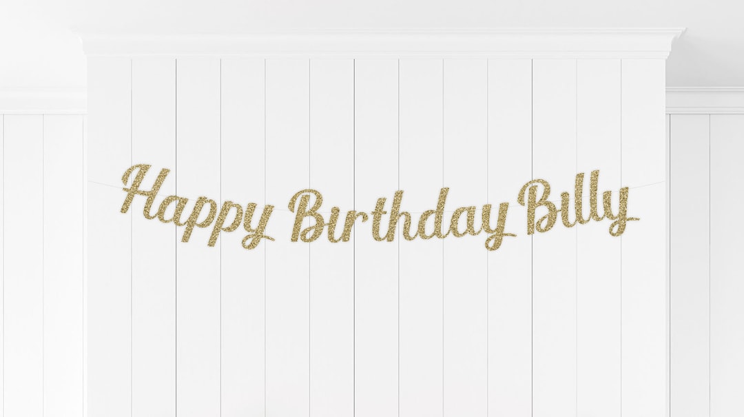 Personalized Happy Birthday Banner, Custom Party Decorations, Happy ...