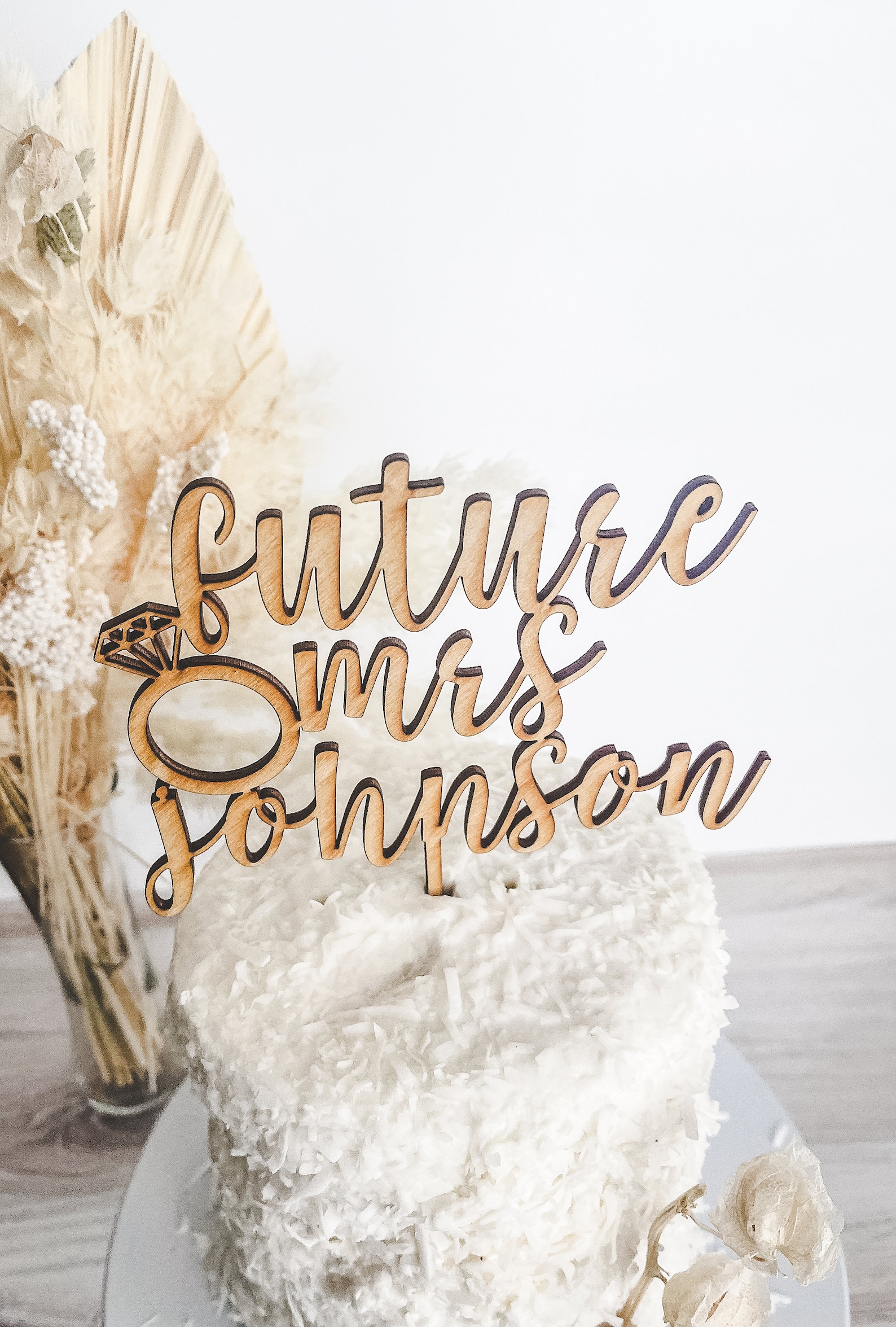 Custom Cake Topper, Future Mrs Cake Topper, Bridal Shower, Miss to Mrs ...