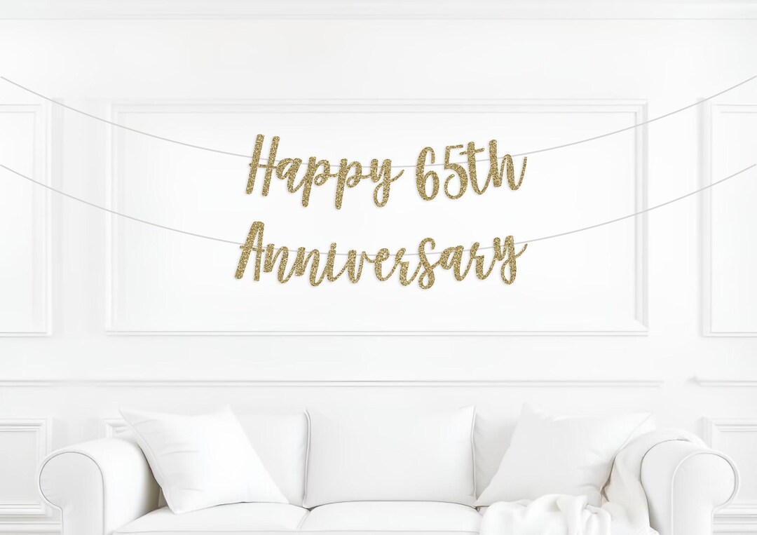 Happy 65th Anniversary Banner, 65 Years Together, Cheers to 65 Years ...