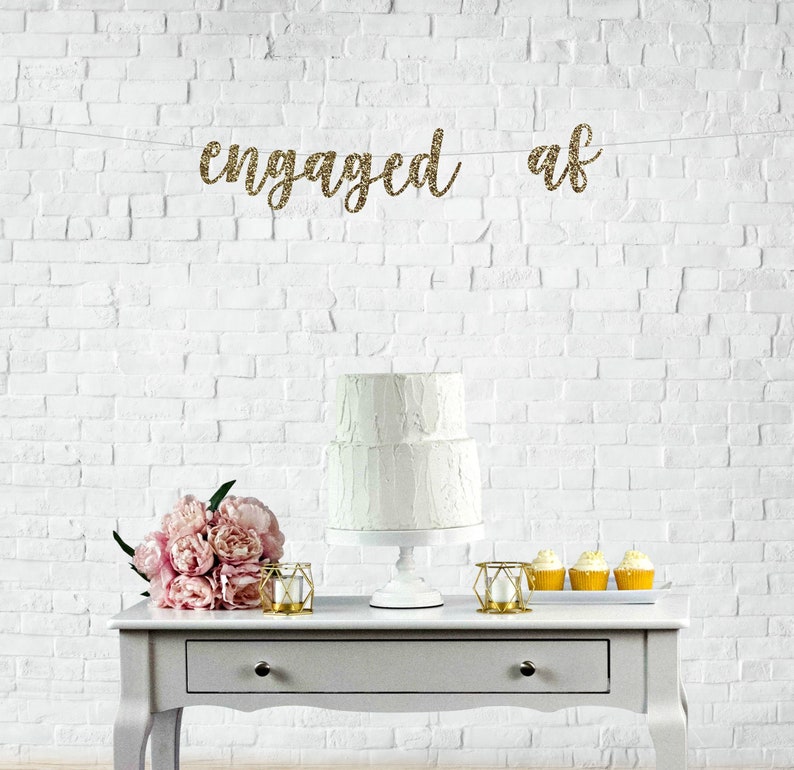 Engaged af banner Engagement banner engagement party banner | Etsy