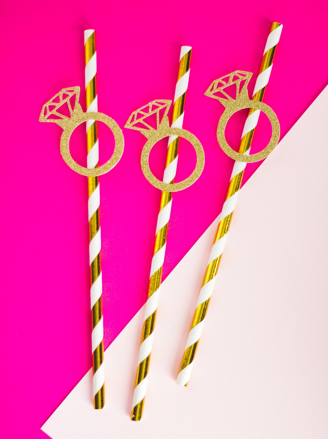 Diamond Ring Paper Straw, Bachelorette Party, Bridal Shower, Last Hoe ...