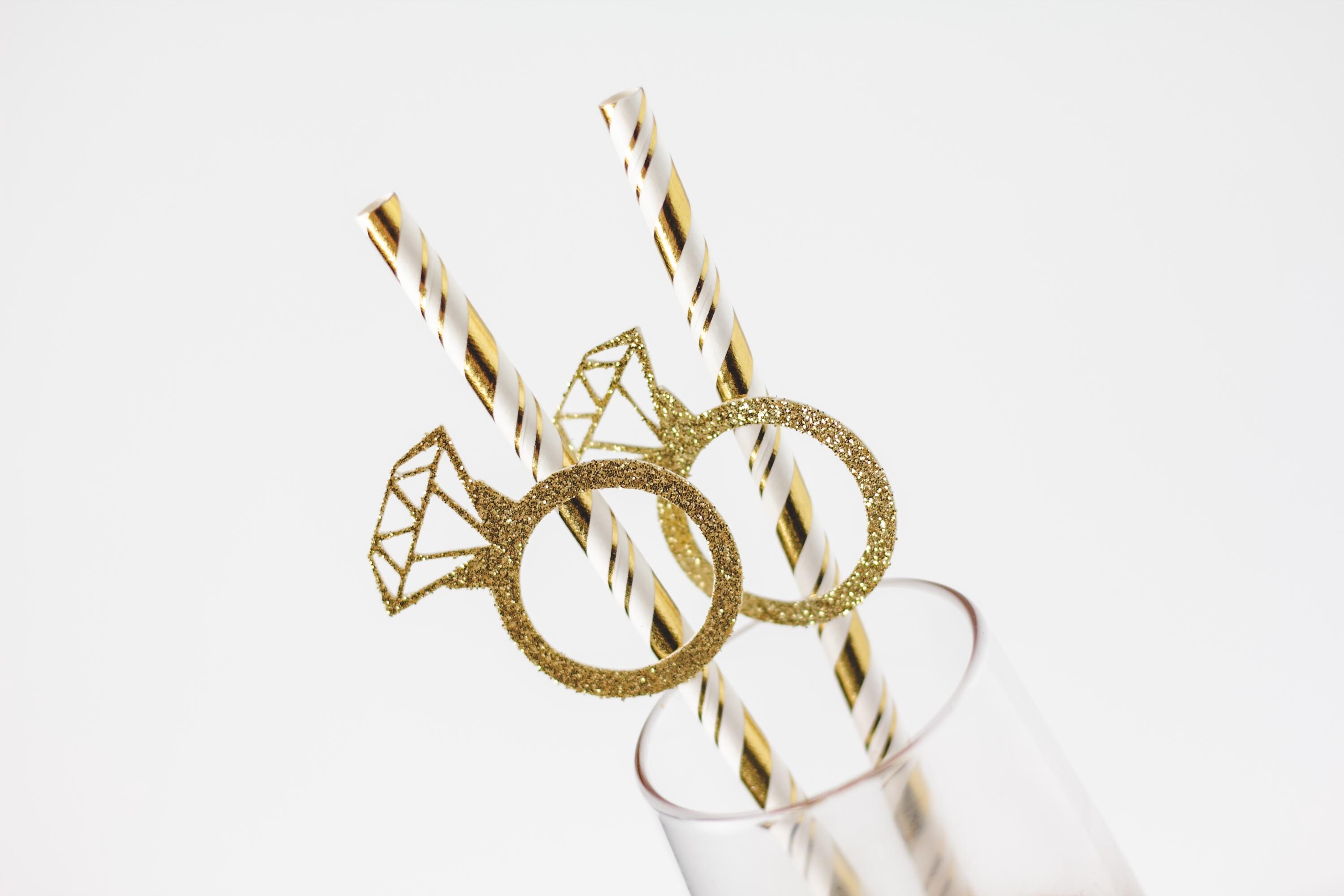 Diamond Ring Paper Straw, Bachelorette Party, Bridal Shower, Last Hoe ...