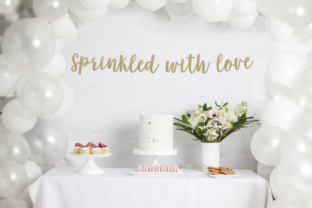 Sprinkled With Love Banner, Baby Shower Banner, Its a Girl Banner, Baby ...