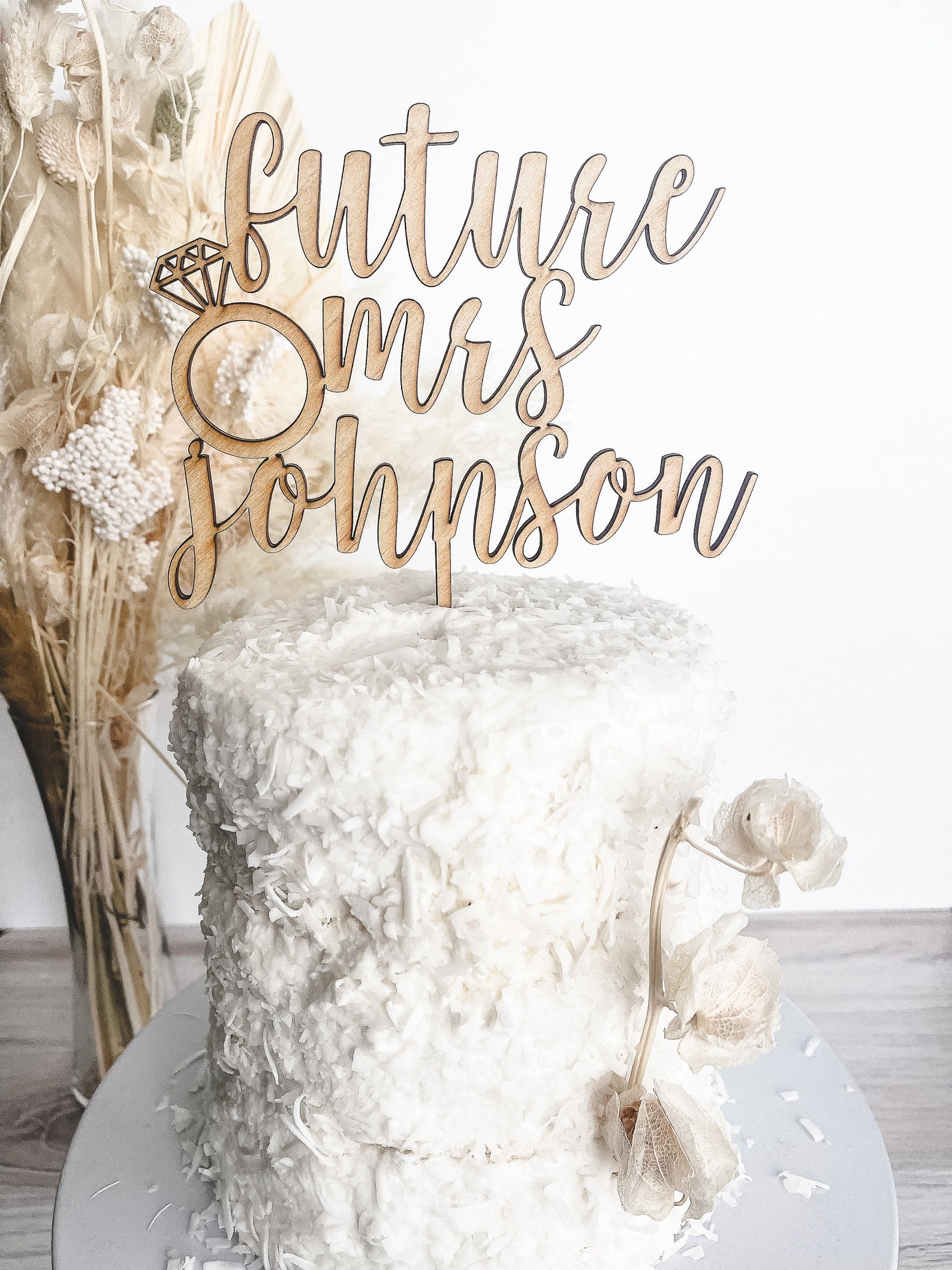 Custom Cake Topper, Future Mrs Cake Topper, Bridal Shower, Miss to Mrs ...
