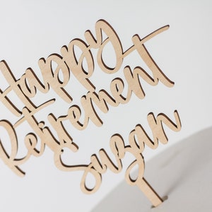 Happy Retirement Cake Topper, Premium Custom Cake Topper, Retirement ...
