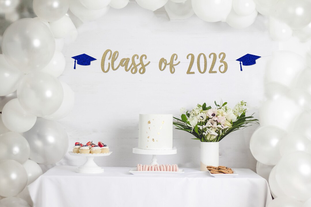 GRADUATION BANNER Class of 2023, Custom Glitter Banner, Graduation ...