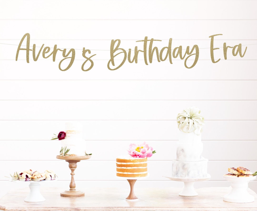 In My Birthday Era Banner, Custom Name, Era Decoration, 20th, 30th ...