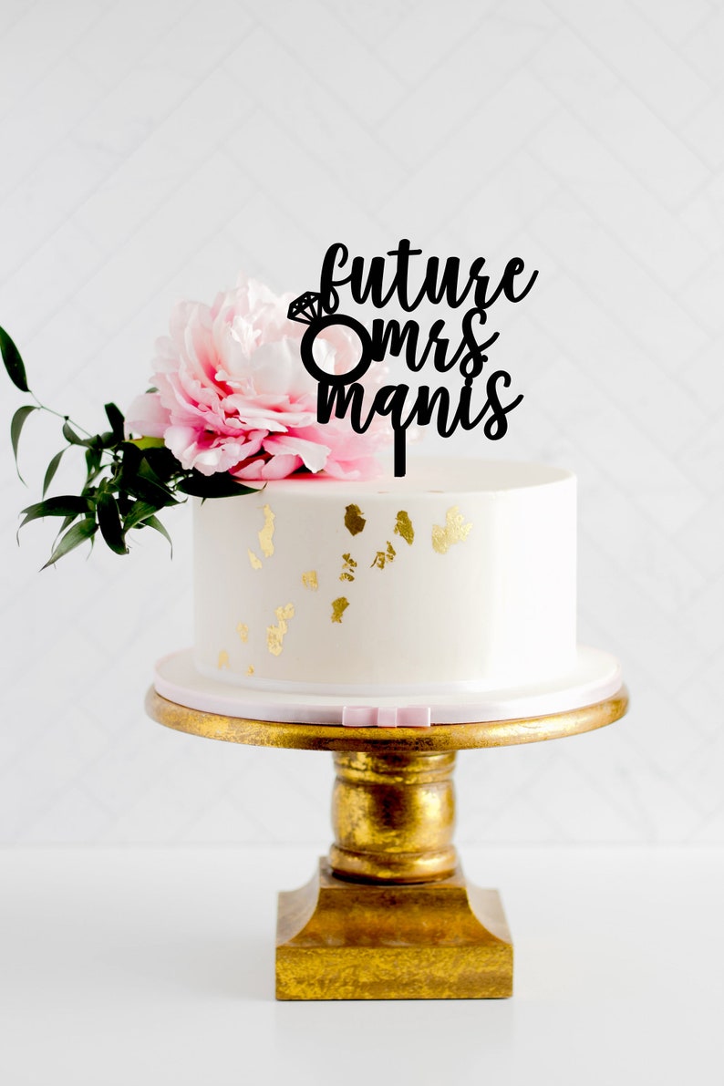 Custom Cake Topper, Future Mrs Cake Topper, Bridal Shower, Miss to Mrs ...