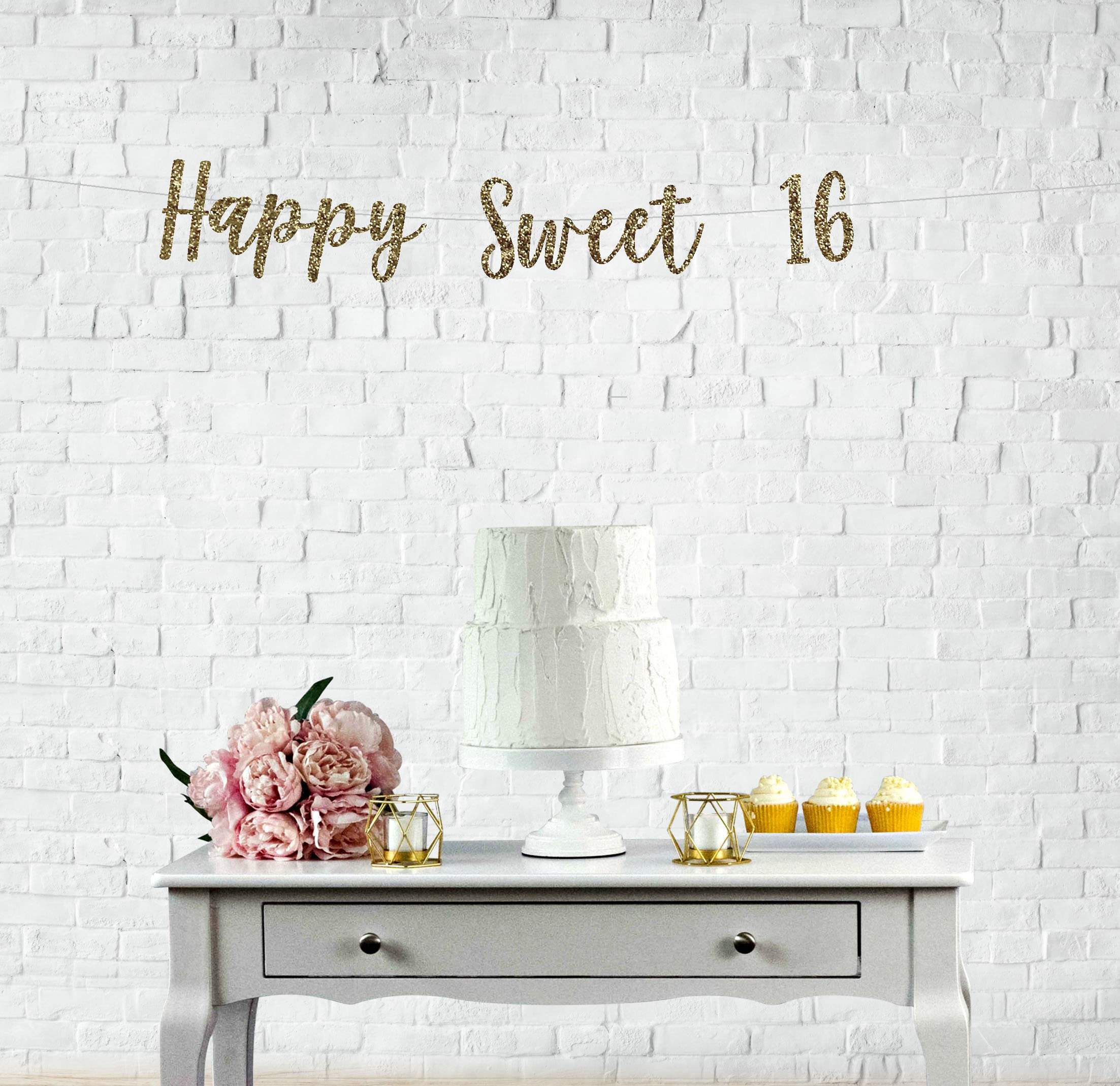 Sweet 16 Banner 16th Birthday Banner 16th Birthday - Etsy