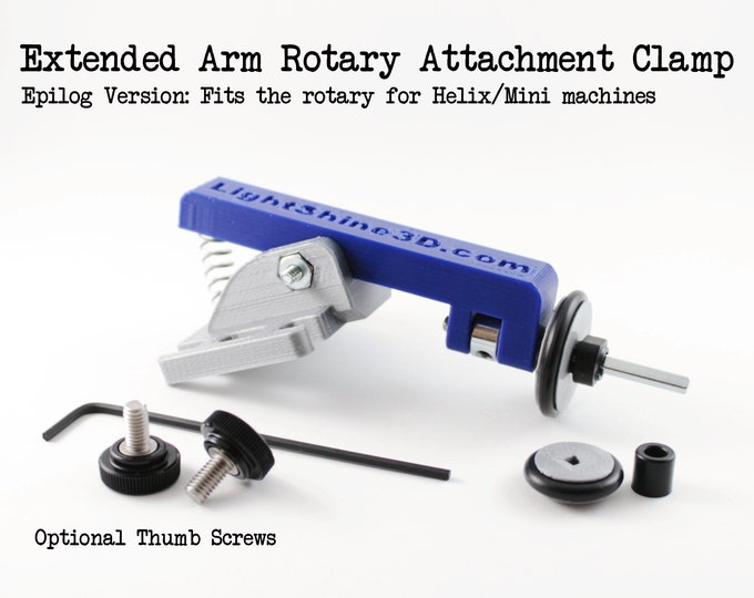 Extended Arm Rotary Attachment Clamp Fits Epilog Helix and - Etsy