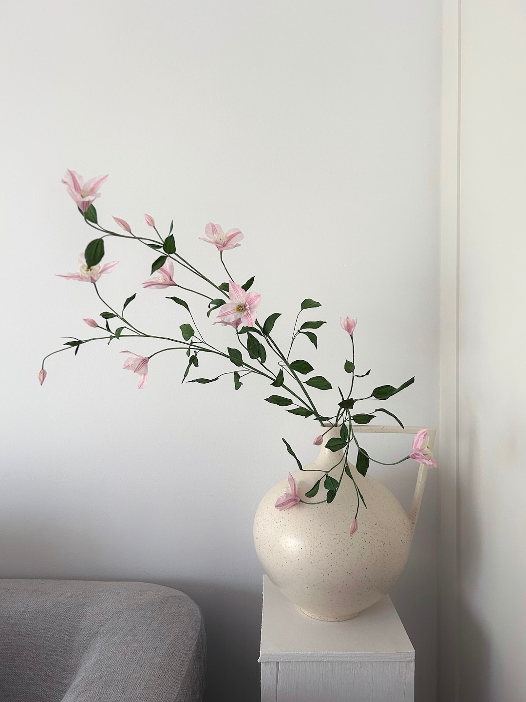 Handmade Clematis Vines. Crepe Paper Flower. Eco-friendly Floral ...