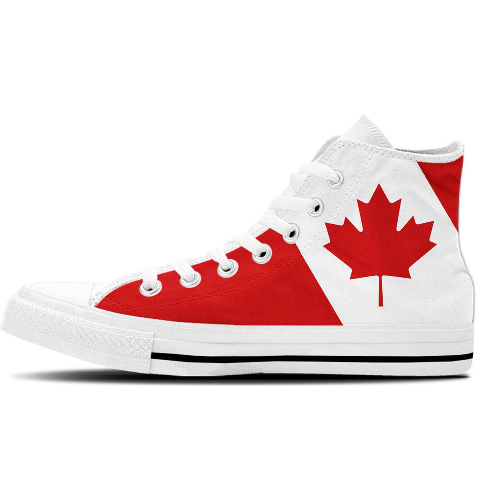 Canada Canadian Flag Men's High Top Sneakers / Custom - Etsy