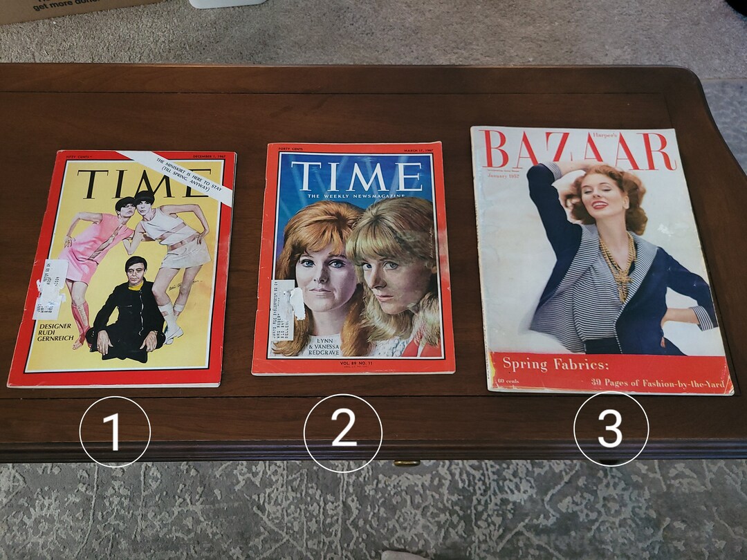 Vintage/ Retro/ Vtg Fashion Magazines/ 50s Fashion Magazine/ 60s Time ...