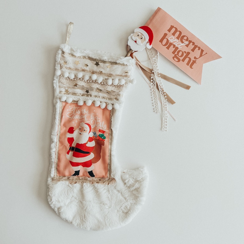 Santa Stocking - Etsy