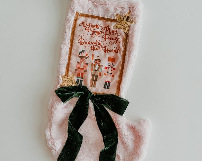 Nutcracker Stocking// Christmas Stocking//pink Christmas Stocking - Etsy