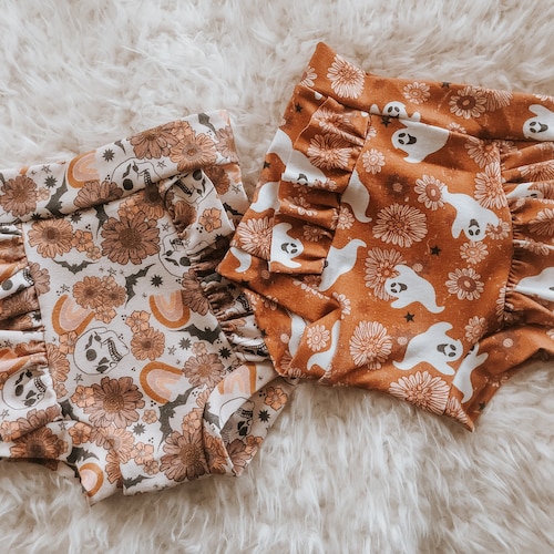 Halloween High Waisted Bummies//baby Girl Spooky Halloween - Etsy