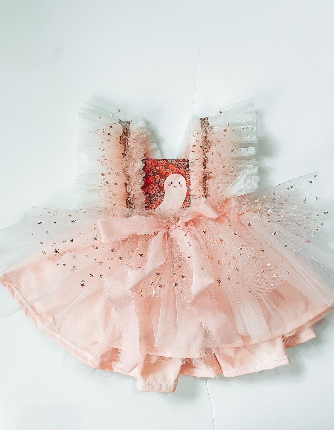 Halloween Birthday Tulle Dress//floral Ghost Dress// Spooky Birthday ...