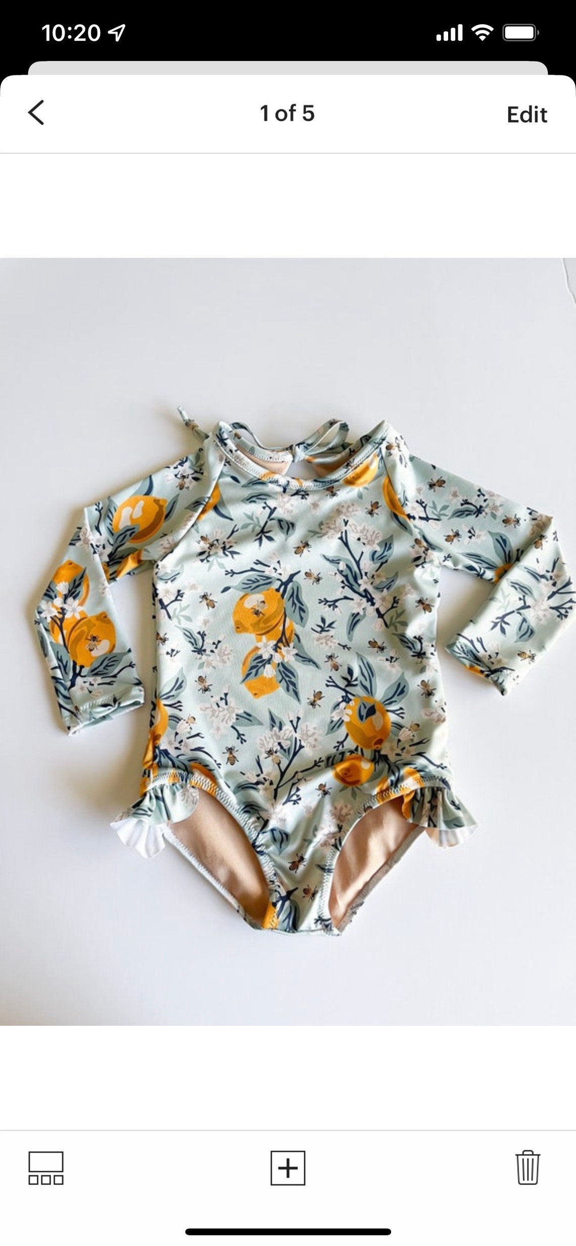 Girls Bumble Bee Swimsuit// Baby Girl Long Sleeve UPF 50+ Bathing Suit ...