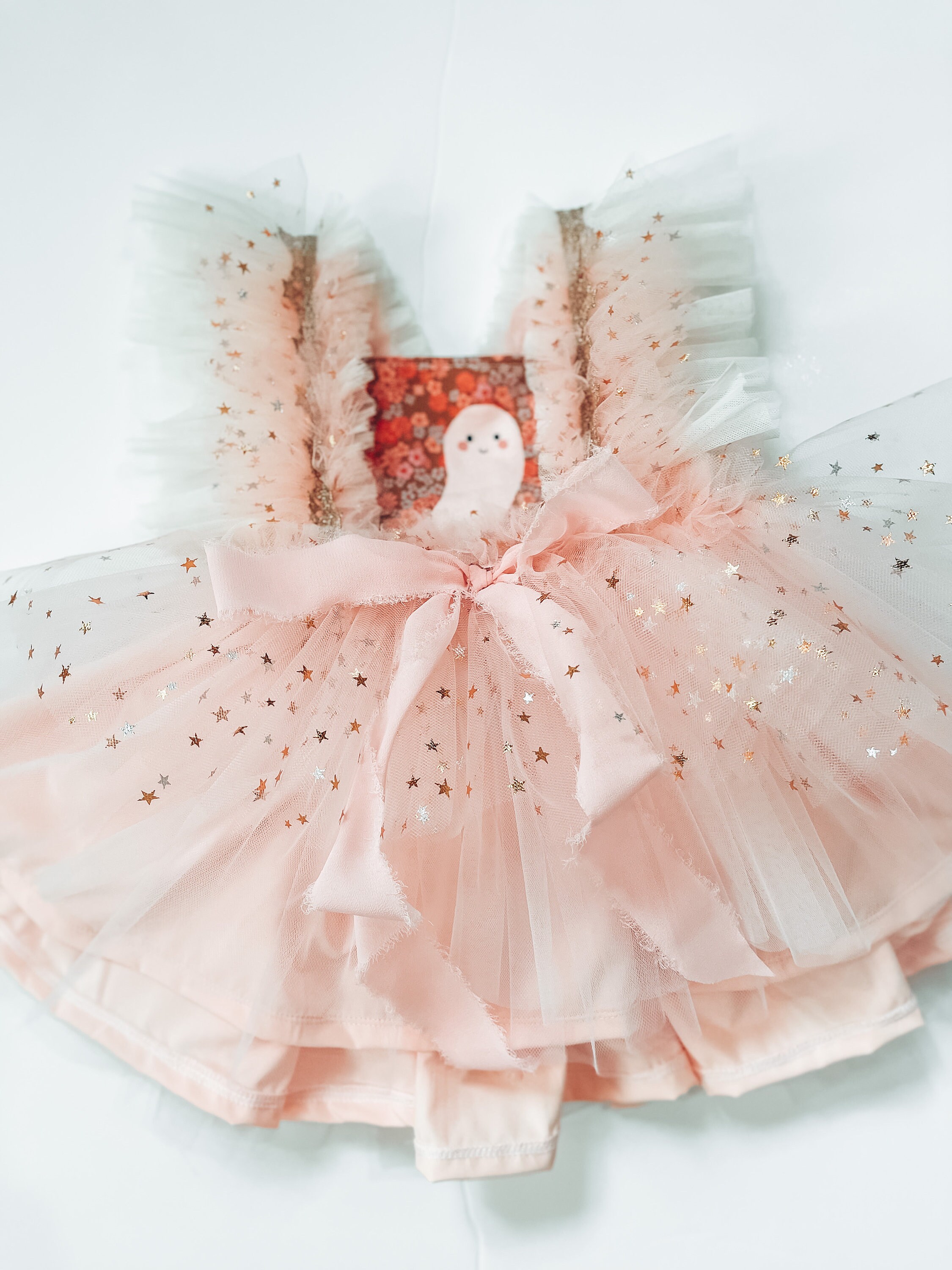 Halloween Birthday Tulle Dress//floral Ghost Dress// Spooky Birthday ...