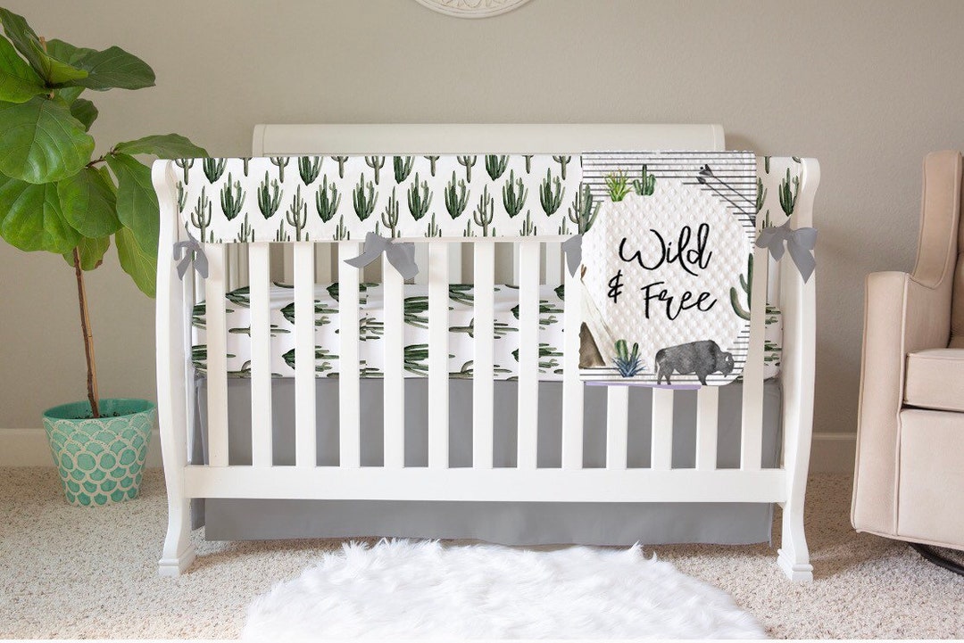 Wild and Free Buffalo Bedding Collection// Bison Nursery Set// Boy ...