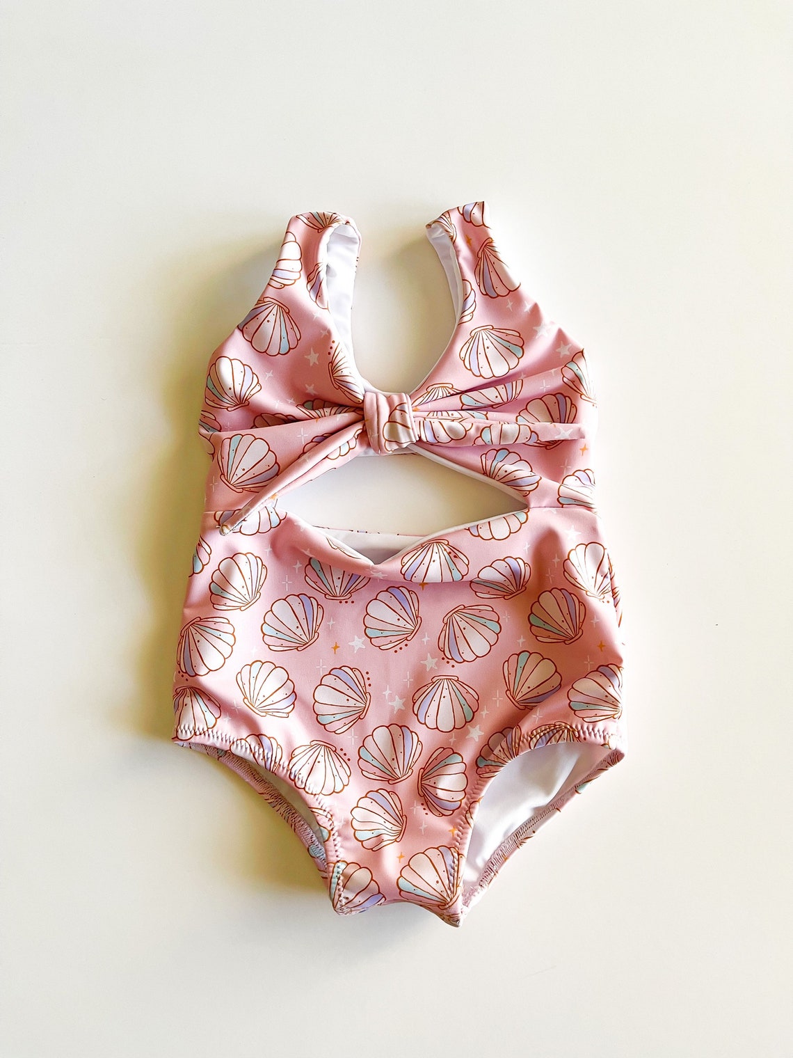 Girls Seashell Monokini Swimsuit // Baby Bathing Suit// - Etsy
