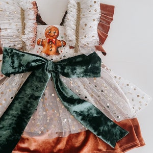 Gingerbread Christmas Dress//girls Christmas Dress// First Christmas ...