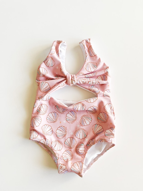 Girls Seashell Monokini Swimsuit // Baby Bathing Suit// - Etsy