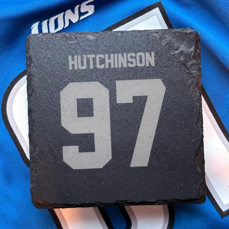 Custom Football Jersey Number and Name Coasters - Etsy