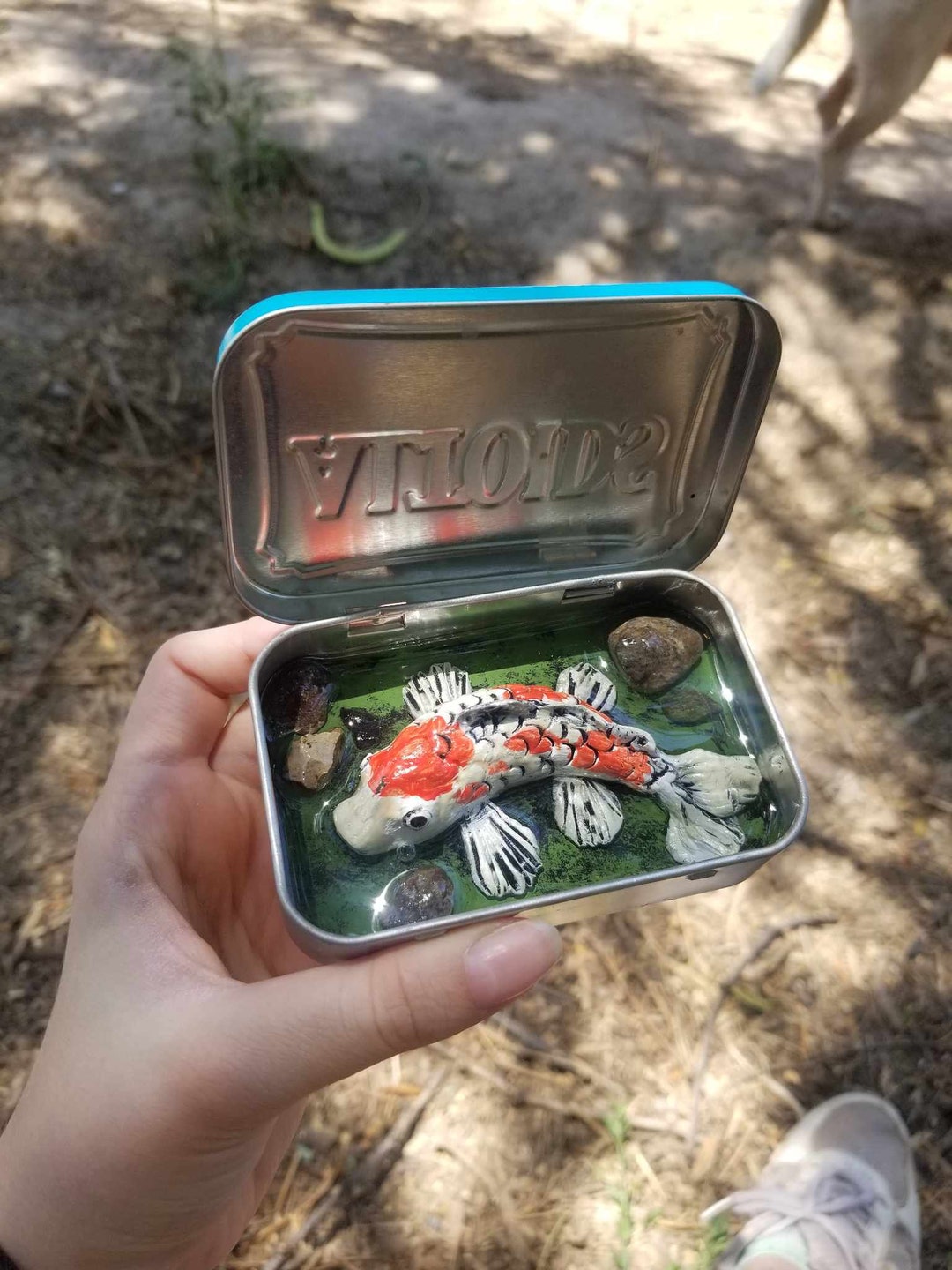 Altoid Tin Resin Koi Fish Pond Polymer Clay Art - Etsy
