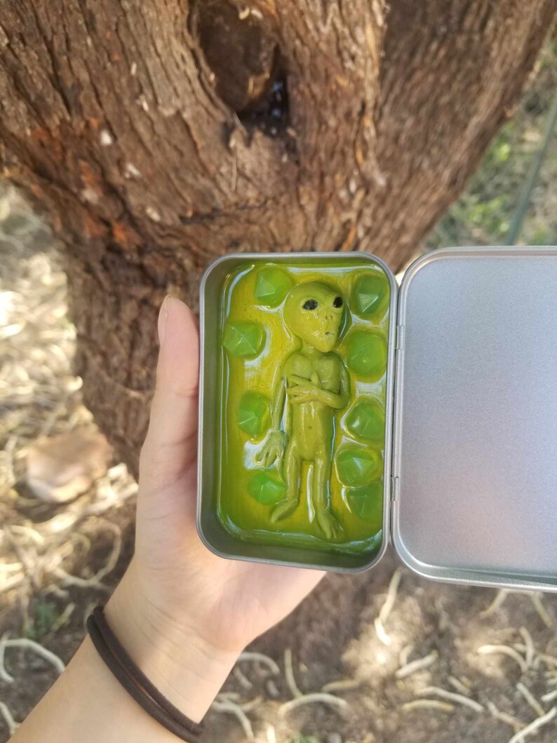 Area 51 Alien in Radioactive Goo With Glow in the Dark Elements in a ...