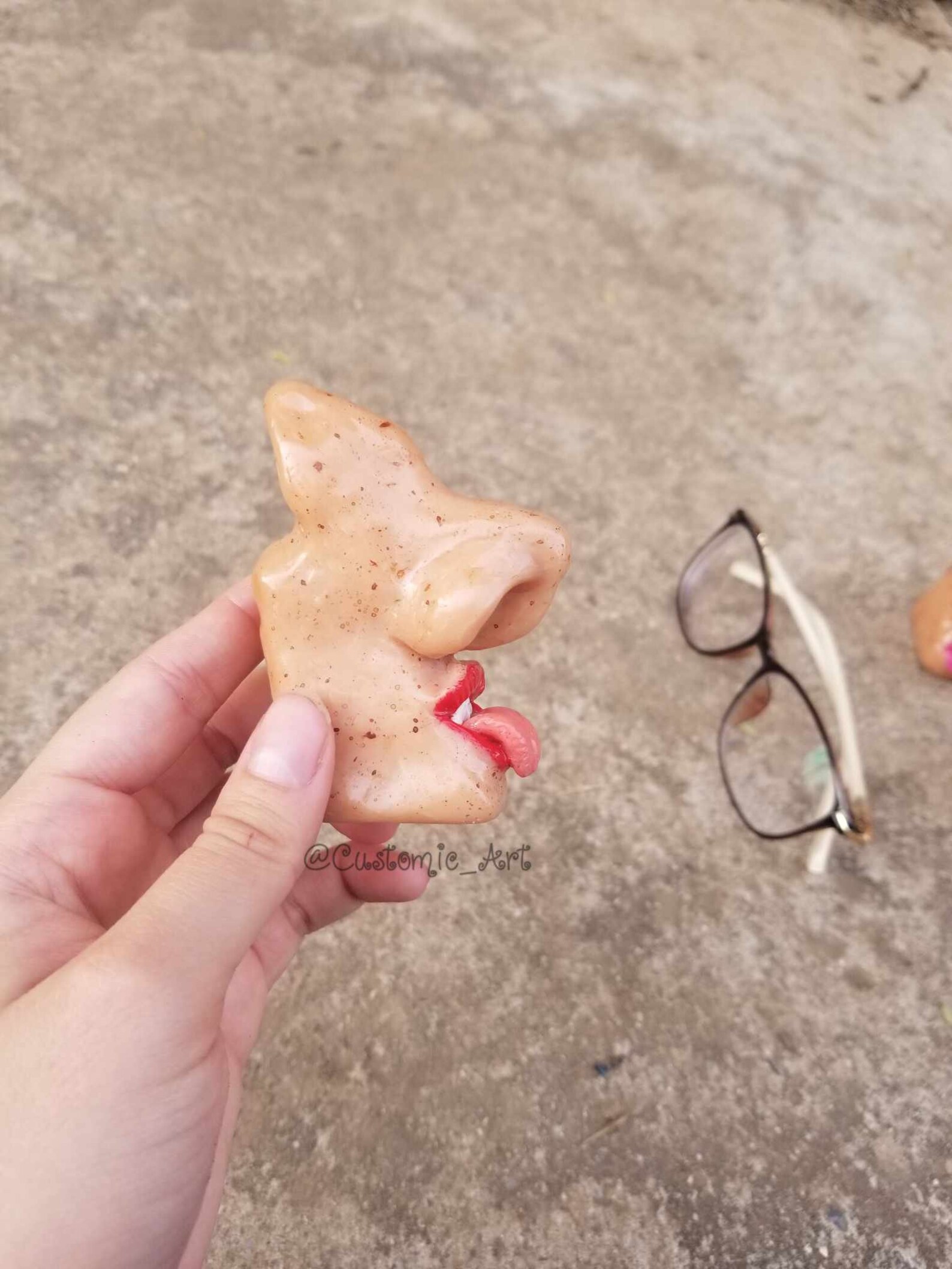 Nose Eyeglass Holder Glasses Stand Sunglasses Polymer Clay Nose Rings Etsy