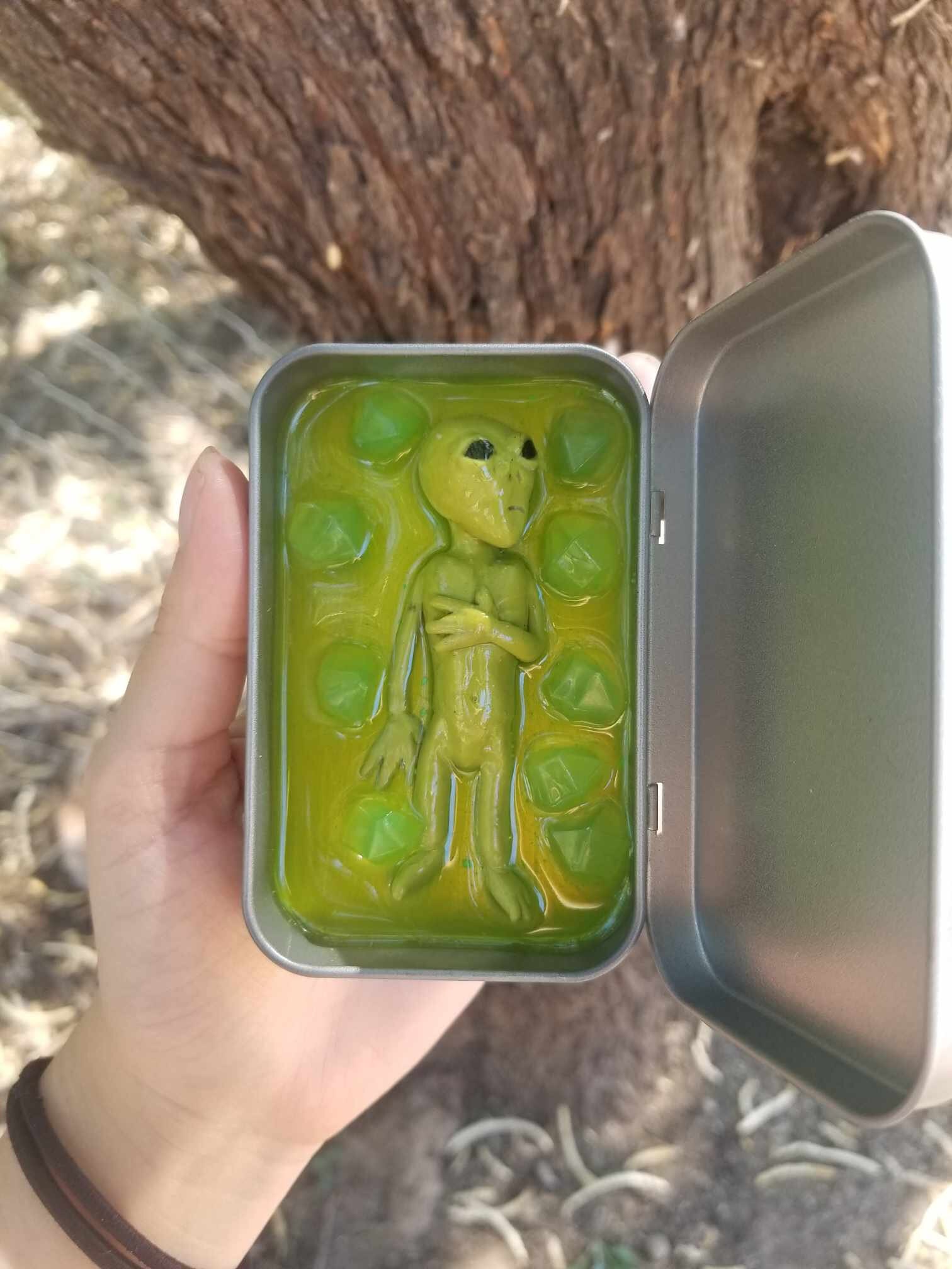Area 51 Alien in Radioactive Goo With Glow in the Dark Elements in a ...