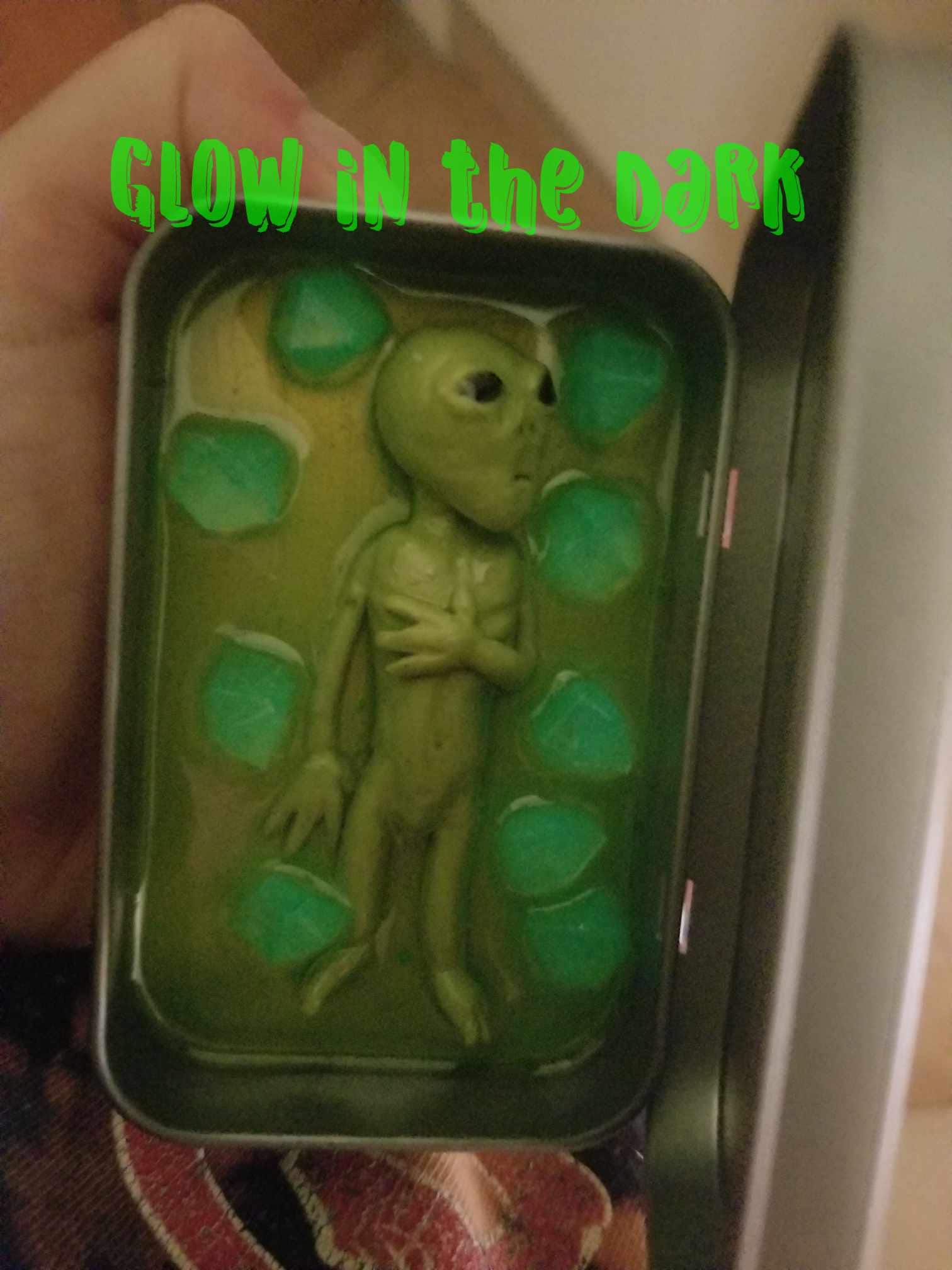 Area 51 Alien in Radioactive Goo With Glow in the Dark Elements in a ...