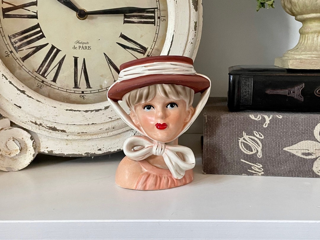 Relpo Lady Head Vase/head Vase/vintage Headvase/head Planter/vintage ...